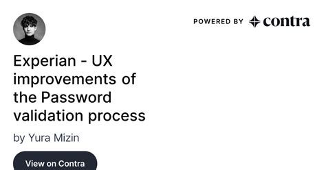 Experian Ux Improvements Of The Password Validation Process By Yura Mizin