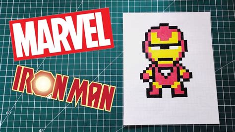 How To Draw Iron Man In Pixel Art Step By Step Dessin Pixel Comment