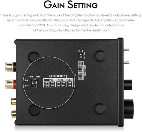 Mini Stereo Amplifier With Subwoofer Output Level