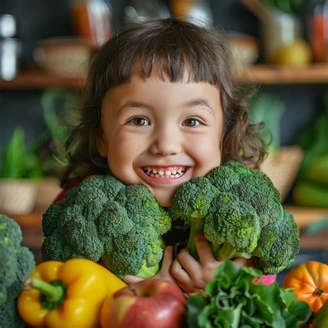 Free Joyful Vegetable Hug Image Joy Girl Broccoli Download At