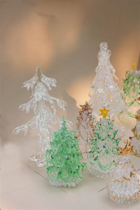 Collection Of Spun Glass Christmas Trees Vintage Holiday Decorations