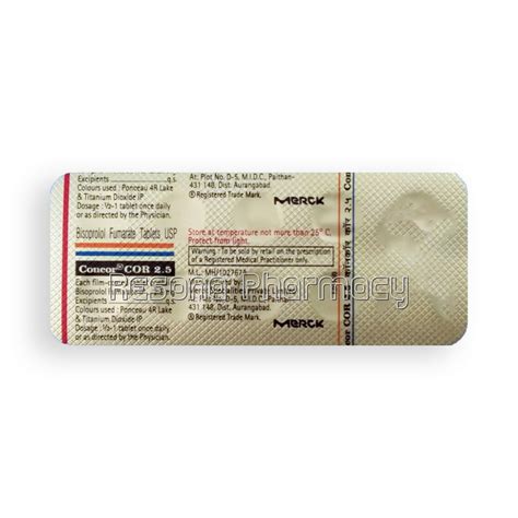 Concor Cor 25 Resona Pharmacy