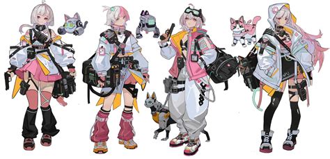 Concept Art 沙丁鱼（yin） Zenless Zone Zero Concept Art Character Sheet