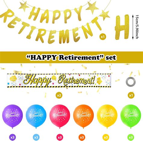 Happy Retirement Decoration Set 18 Happy Retirement Balloon 12 Inch