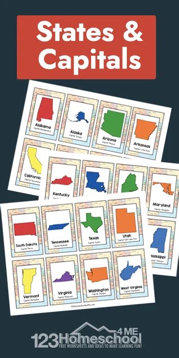 States And Capitals Map List Printable Free