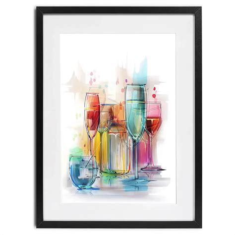 Colourful Glasses Framed Art Print