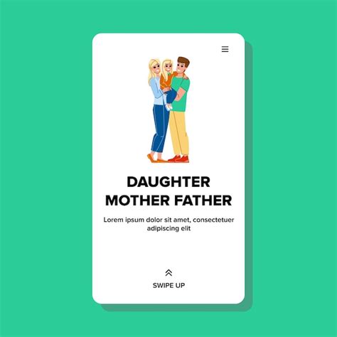 Premium Vector Daughter Mother Father Vector