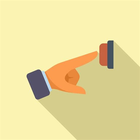 Premium Vector Push Button Icon Flat Vector Business Person Digital Share