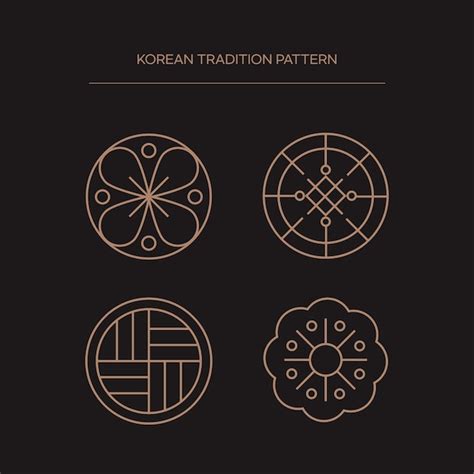 Premium Vector Traditional Korean Patterns Set