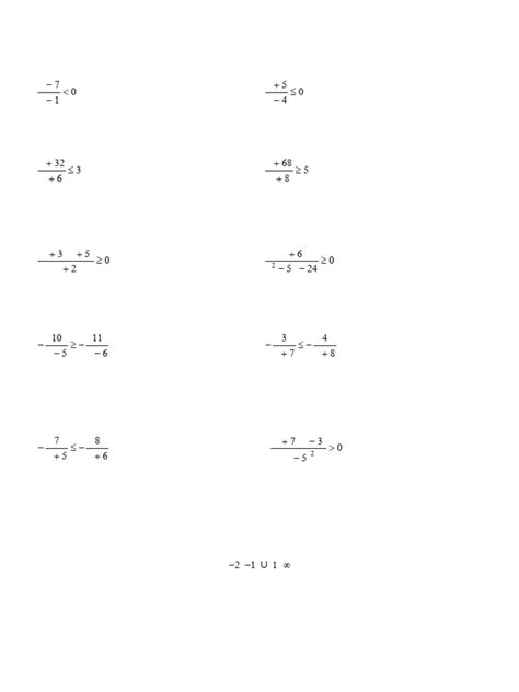 02 Rational Inequalities Pdf Mathematics