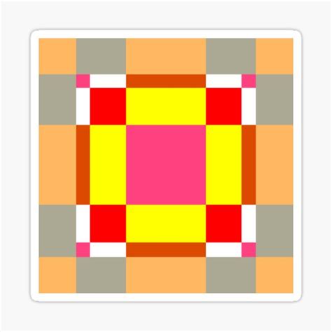 Squar Geometric Sticker For Sale By Kawudaspot Redbubble