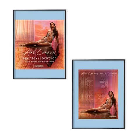 Ari Lennox Agesexlocation Tour Concert 2023 Poster Set Sold By Guillema