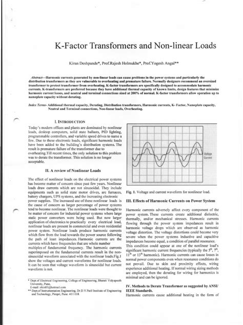 K Factor Transformers Pdf Transformer Electric Current