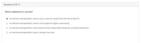Solved Which Statement Is Correct An Extreme Extrapolation Solved Which Statement Is Correct An Extreme Extrapolation
