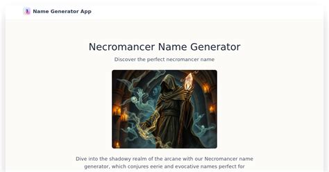 Necromancer Name Generator