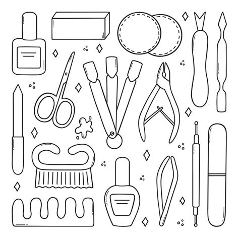 Nail Manicure Coloring Pages