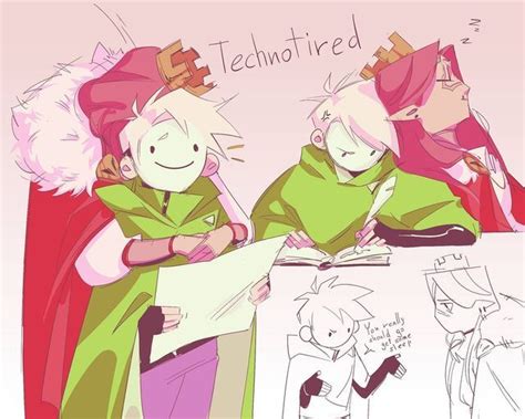 Techno And Dream Fan Art Technoblade Dream Fanart Techno X Dream