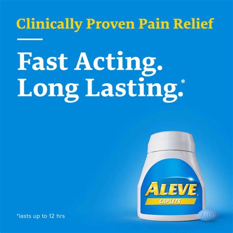 Aleve Pain Relief Fast Acting 220mg Naproxen Sodium Caplets For Joint