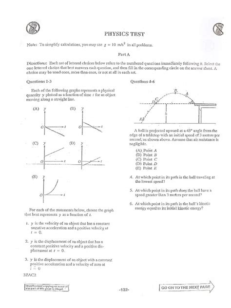 Sat Physics Test