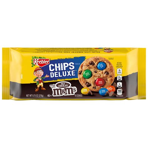 Keebler Chips Deluxe Rainbow Cookies With Mandms 9 75 Oz Pack Of 6