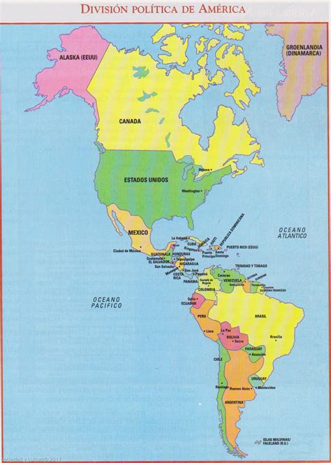 Mapa Politico Del Continente Americano Zuledu