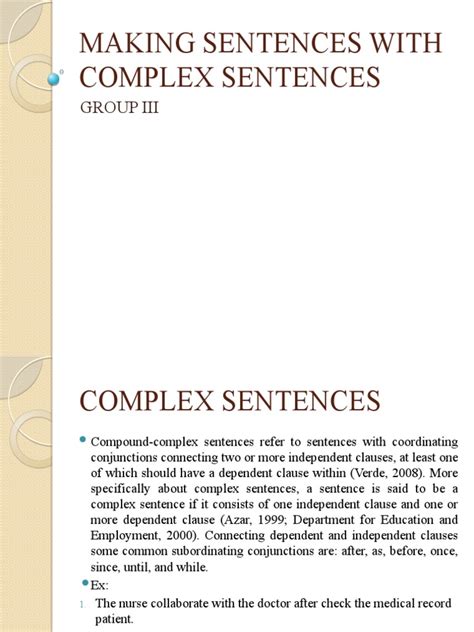 Understanding Complex Sentences Pdf Science And Mathematics