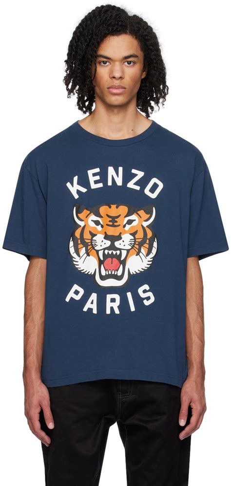 Kenzo Navy Kenzo Paris Lucky Tiger T Shirt Kenzo