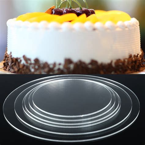 Travelwant Plexiglass Sheet With Large Round Acrylic Cake Disc Non