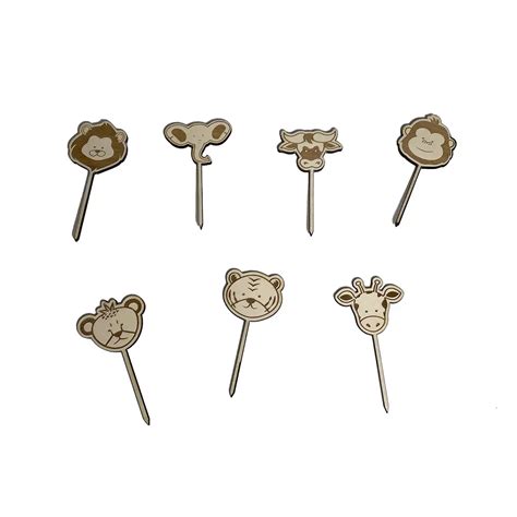 Cake Topper Set Safari 7 Teilig Tortenheld