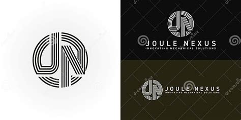 The Dynamic Logo Design Features The Initials Jn Elegantly Intertwined