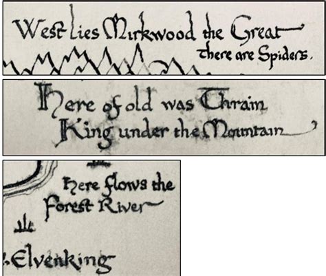 Inscriptions From Thrors Map Reproduced From Hammond And