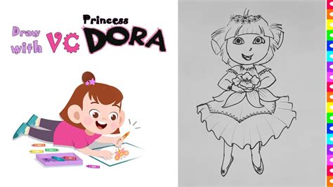 Dora Snow Princess Coloring Pages 2025