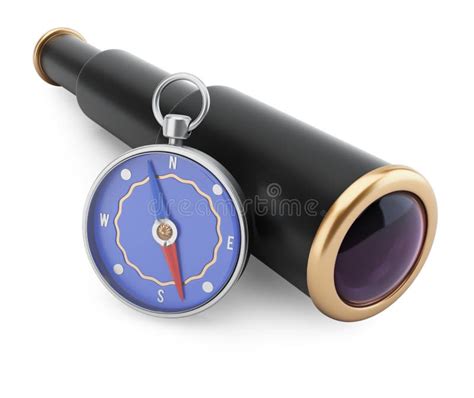 Compass Map Telescope Stock Vector Illustration Of Hunt 70934390