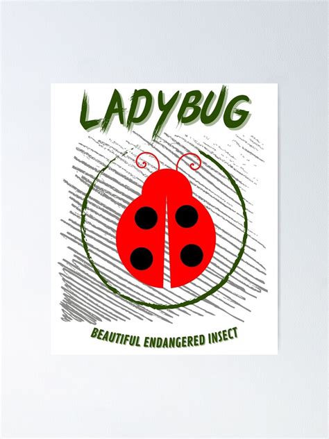 Beautiful Ladybug Poster For Sale By Yassooarts Redbubble
