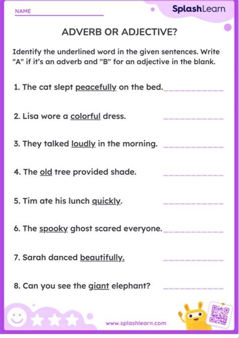 Adverbs Worksheets For Grade 6