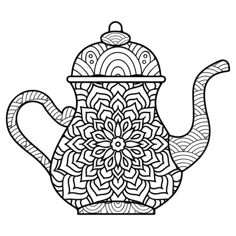 Premium Vector Coffee Or Tea Cup Doodle Style Coloring Pages