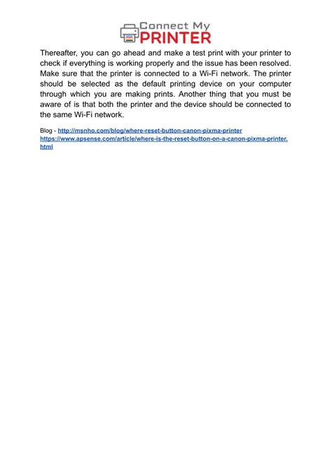 Ppt Where Is The Reset Button On A Canon Pixma Printer Powerpoint Presentation Id 11481265