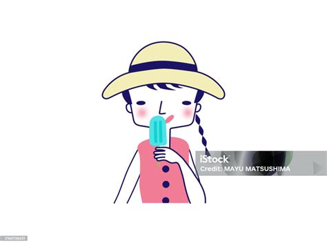 A Girl Is Having An Ice Candy Stock Illustration Download Image Now