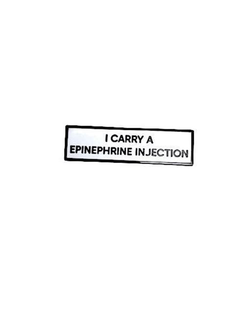 I Carry A Epinephrine Injector Typo Error Discounted Small Size Pin