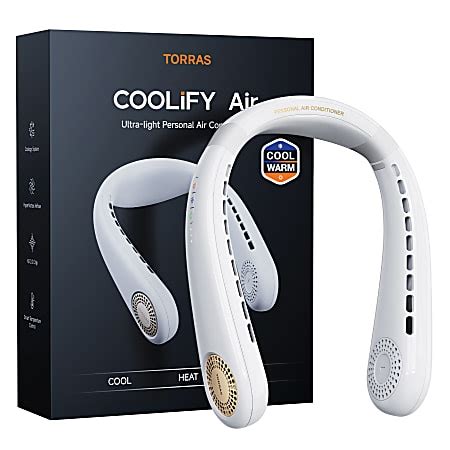 Torras Coolify Air 3 Speed Portable Neck Fan 2 12 H X 6 78 W X 10 14 D
