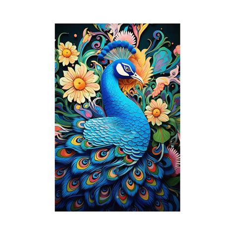 Peacock Poster Animal Print Office Poster Home Decor S1