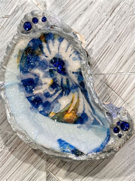 Coastal Shell Decoupage Decor Wjewels Etsy