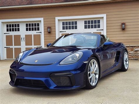 2020 Porsche 718 Spyder Manual Gentian Blue Rennlist Porsche