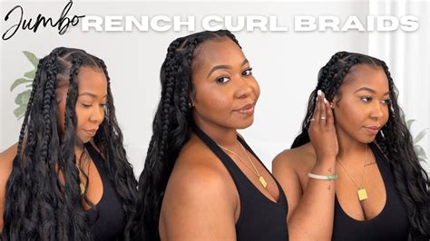 Jumbo French Curl Knotless Braids Tutorial Crochet Method Beginner
