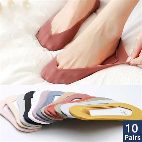 Calcetines Invisibles Sin Costuras Para Mujer Medias N Uticas De Seda