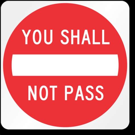 Second Life Marketplace Funny Sign You Shall Not Pass
