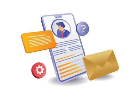 Premium Vector Application Smartphone Personal Data Account