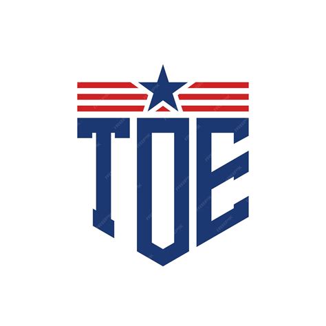 Premium Vector Patriotic Toe Logo With Star And American Flag Straps