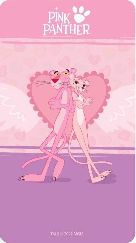 Classic Pink Panther Cartoon Characters Hugging Pink Panther Cartoon