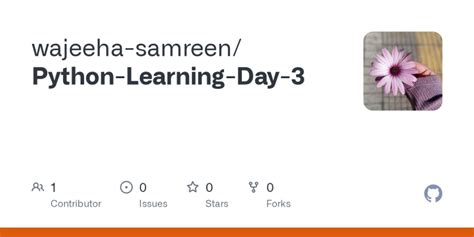 Github Wajeeha Samreenpython Learning Day 3 Wajeeha Samreen